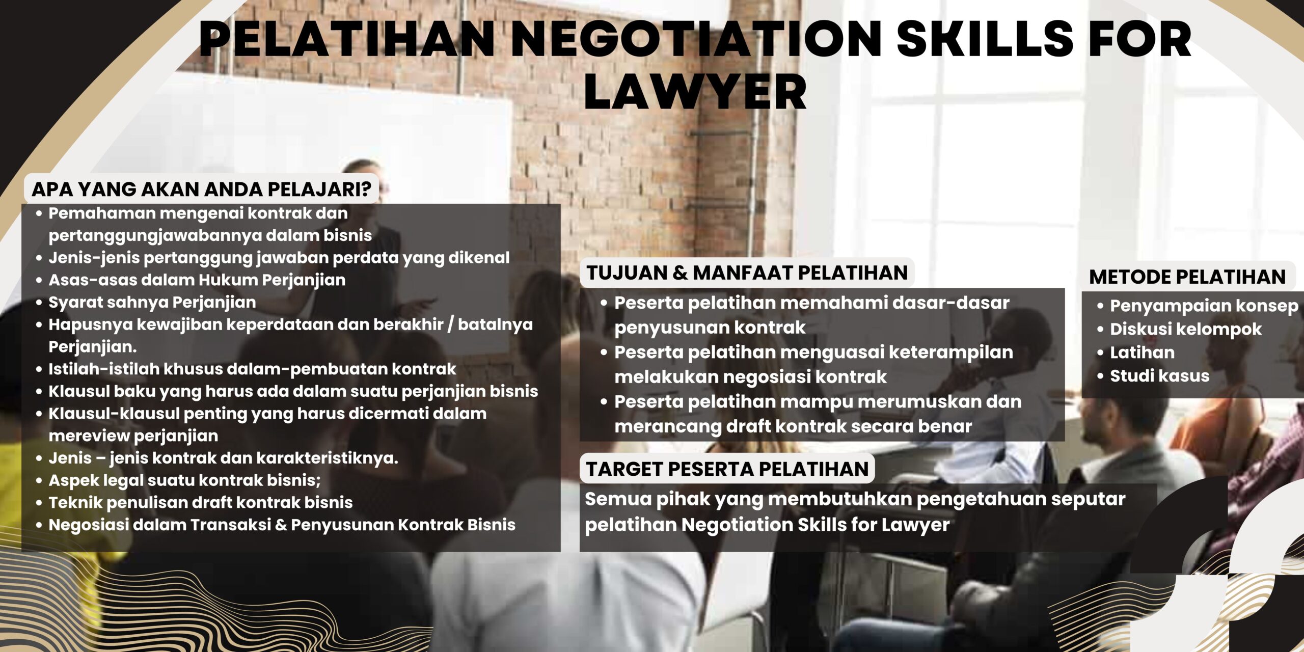 Pelatihan Negotiation Skills for Lawyer 2026 Terbaik