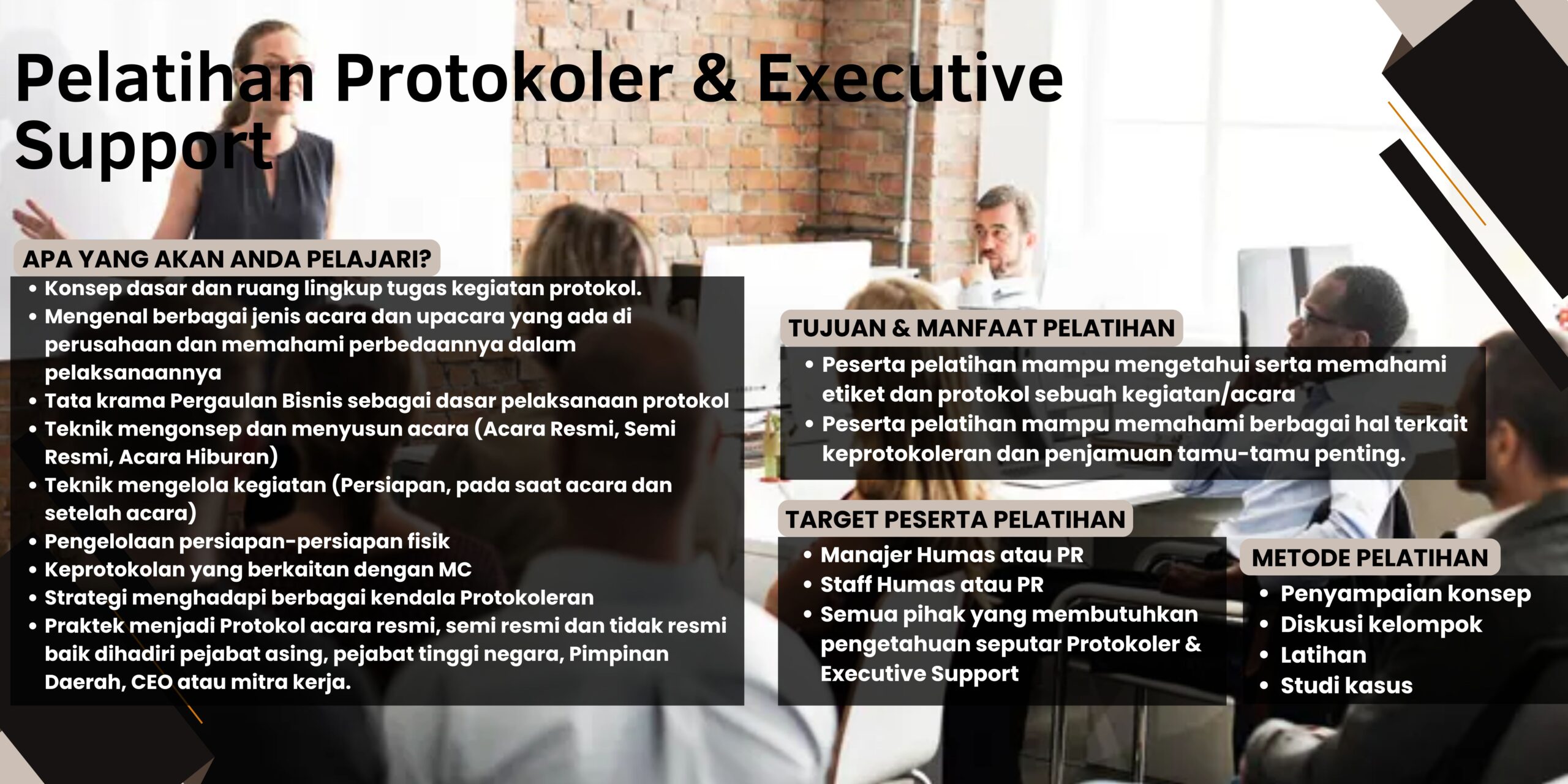Pelatihan Protokoler & Executive Support 2026 Terbaik